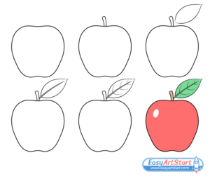 How to Draw an Apple Step by Step - EasyArtStart