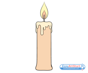 How to Draw a Candle in 6 Steps - EasyArtStart