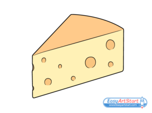 How to Draw Cheese in 4 Steps - EasyArtStart