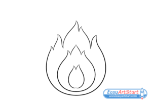 How to Draw Fire Step by Step - EasyArtStart