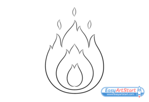 How to Draw Fire Step by Step - EasyArtStart