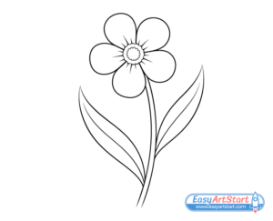 How to Draw a Flower Step by Step - EasyArtStart