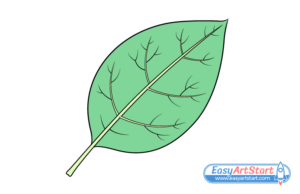 How to Draw a Leaf Step by Step - EasyArtStart
