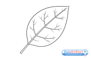 How to Draw a Leaf Step by Step - EasyArtStart