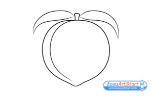 How to Draw a Peach in Six Steps - EasyArtStart