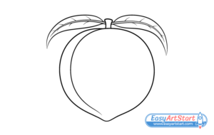 How to Draw a Peach in Six Steps - EasyArtStart