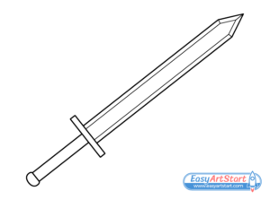 How to Draw a Sword (8 Easy Steps) - EasyArtStart