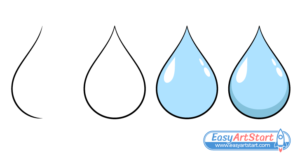 How to Draw a Water Drop in 4 Easy Step - EasyArtStart