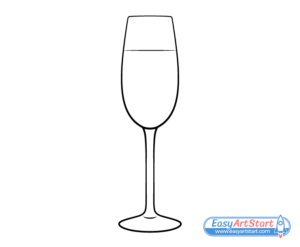 How to Draw a Champagne Glass (5 Simple Steps) - EasyArtStart