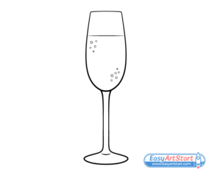 How to Draw a Champagne Glass (5 Simple Steps) - EasyArtStart