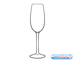 How to Draw a Champagne Glass (5 Simple Steps) - EasyArtStart