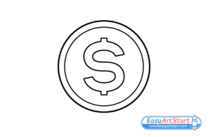 How to Draw a Coin Step by Step (Easy) - EasyArtStart