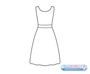 How to Draw a Dress in a Simple Way - EasyArtStart