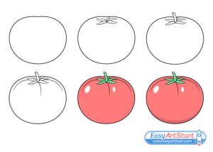 How to Draw a Tomato Step by Step - EasyArtStart