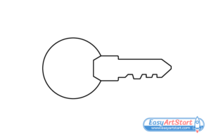 How to Draw a Key Step by Step (Easy) - EasyArtStart