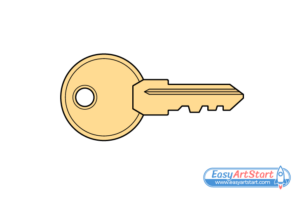 How to Draw a Key Step by Step (Easy) - EasyArtStart