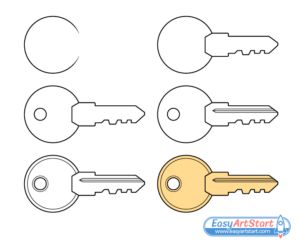 How to Draw a Key Step by Step (Easy) - EasyArtStart