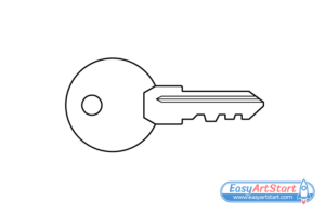 How to Draw a Key Step by Step (Easy) - EasyArtStart