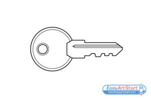 How to Draw a Key Step by Step (Easy) - EasyArtStart