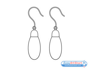 How to Draw Earrings With a Nice & Simple Design - EasyArtStart