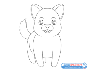 How to Draw a Cute Dog Step by Step - EasyArtStart