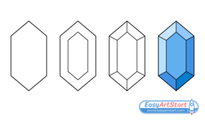 How to Draw a Gemstone With a Nice & Simple Shape - EasyArtStart