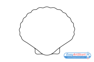 How to Draw a Seashell in 6 Steps (Scallop Shell) - EasyArtStart